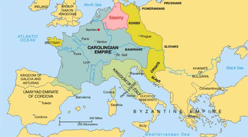 Kaart van het Rijk der Saksen.